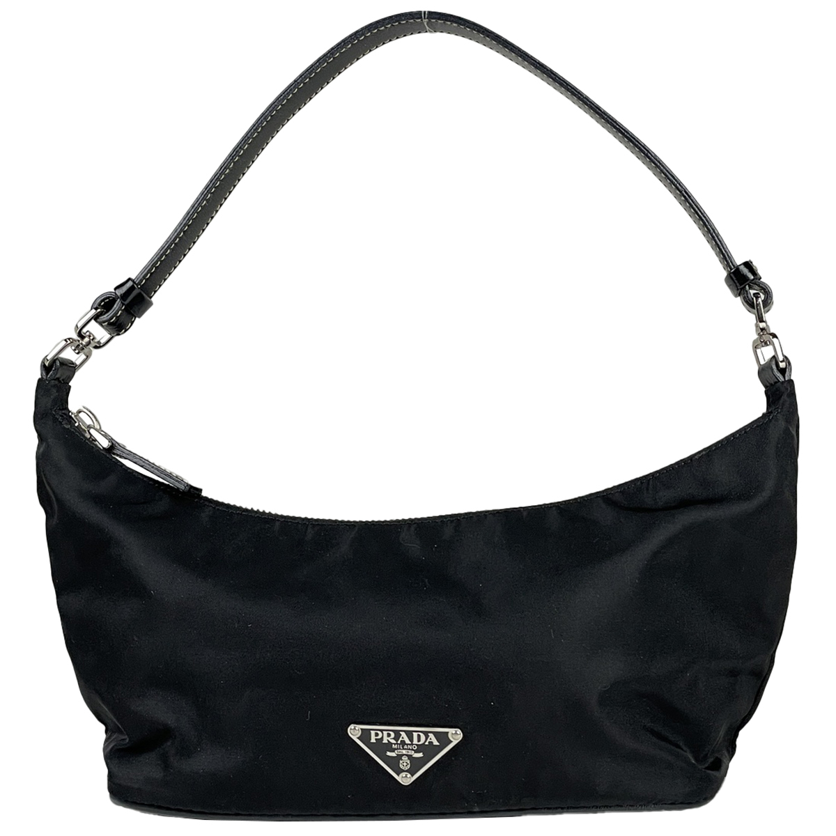 プラダ PRADA ロゴ プレート ハンドバッグ ショルダーバッグ 肩掛け ハンドバッグ テスートナイロン ブラック BR1267 レディース 【中古】の落札情報詳細 - Yahoo ...