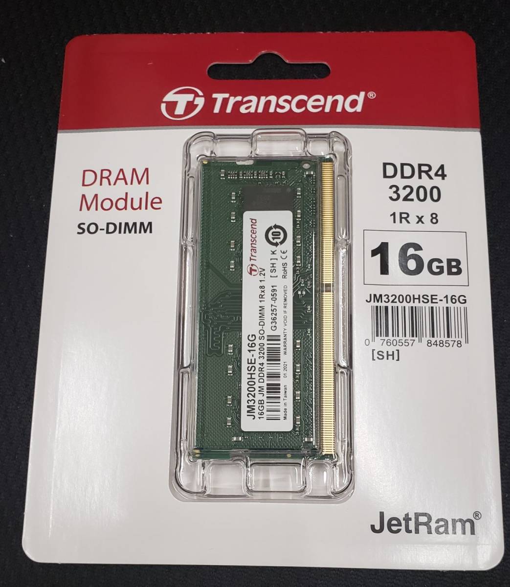 【新品】001007 新品 16GB 1枚 Transcend DDR4-3200 JM3200HSE-16G ノート用メモリ PC4-25600 トランセンドの落札情報詳細 - Yahoo ...