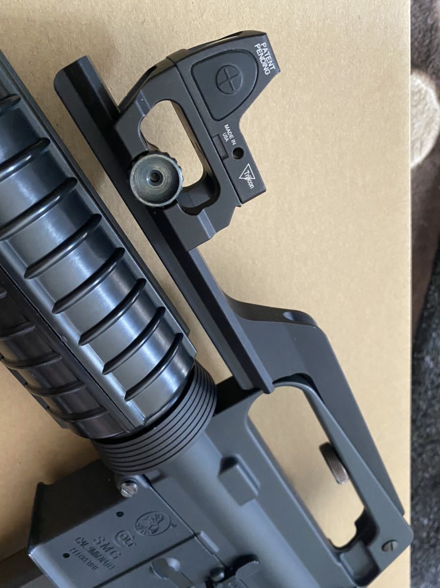 実物Aimpointグースネックマウント他付き:G&P COLT 9mm SMG 電動ガン SOTAC製RMRドットサイト付/東京マルイ M4 ...