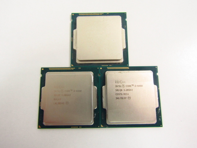CPU 3枚セット Core i3-4350 i5-4460 i7-4790K 本体のみ ジャンク品 A2721の落札情報詳細 - ヤフオク ...