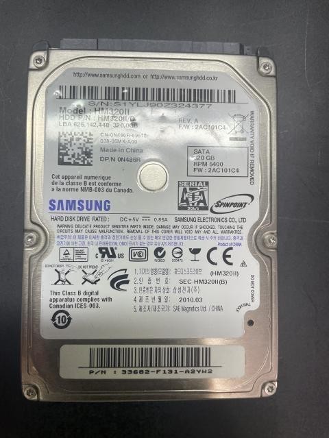 【傷や汚れあり】 最短当日 専用装置テスト済/検査済/正常品☆2.5インチ HDD 320GB ★ SAMSUNG HM320II ...