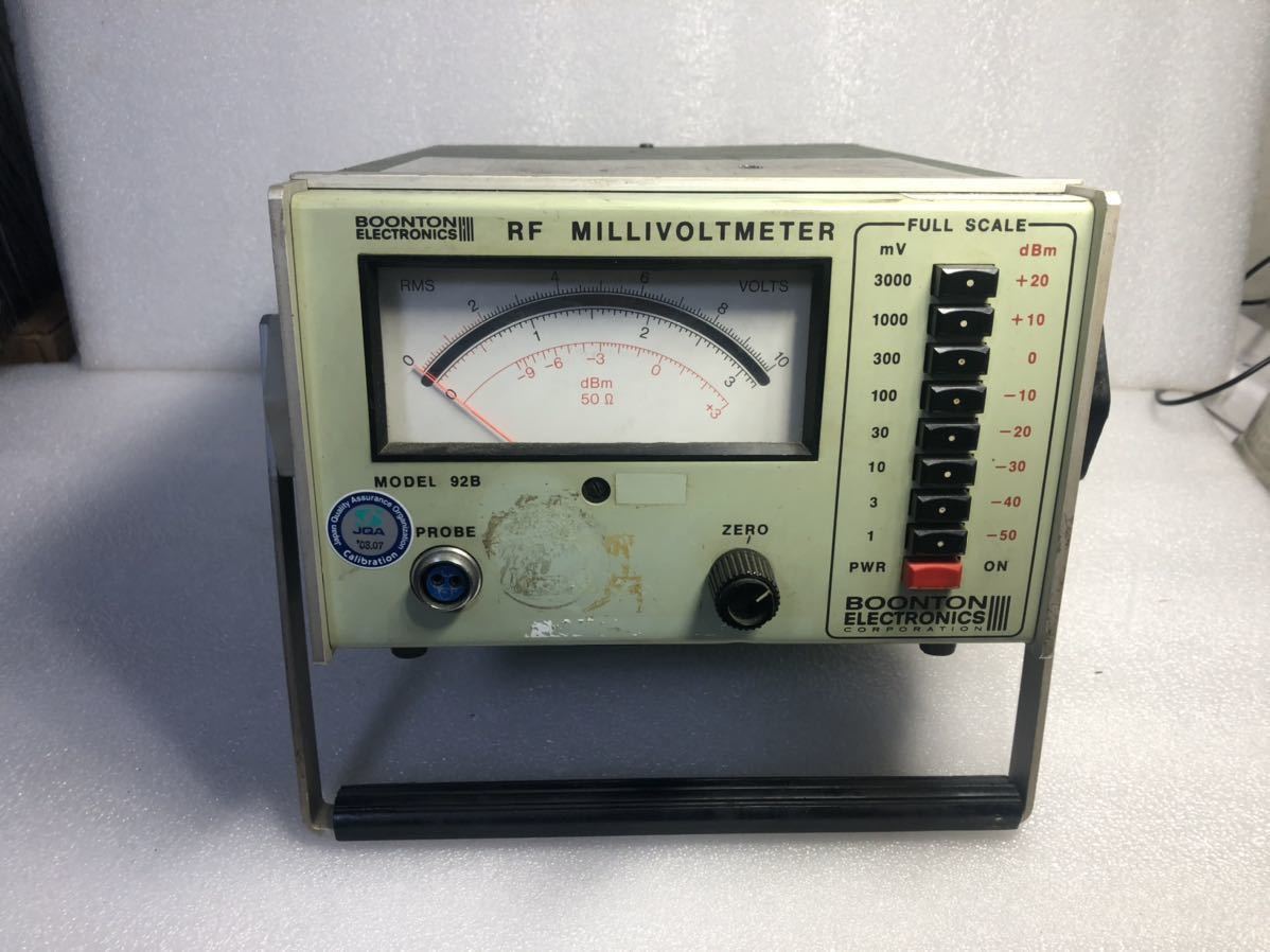 【全体的に状態が悪い】BOONTON electronics RF MILLIVOLTMETER 92B RFミリボルトメーター 中古 ...