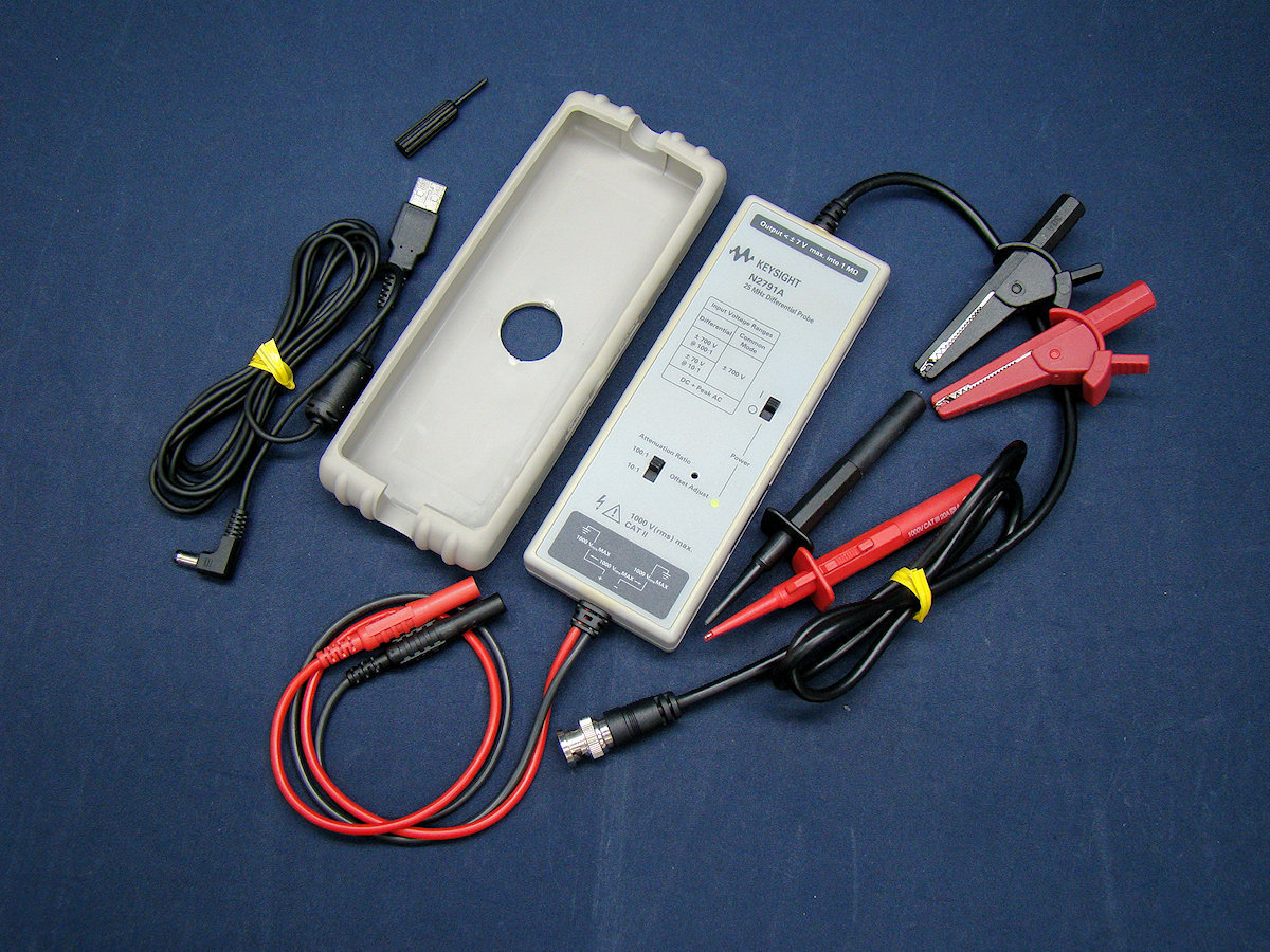 【やや傷や汚れあり】KEYSIGHT キーサイト N2791A 25MHz 高電圧差動プローブ High-Voltage ...