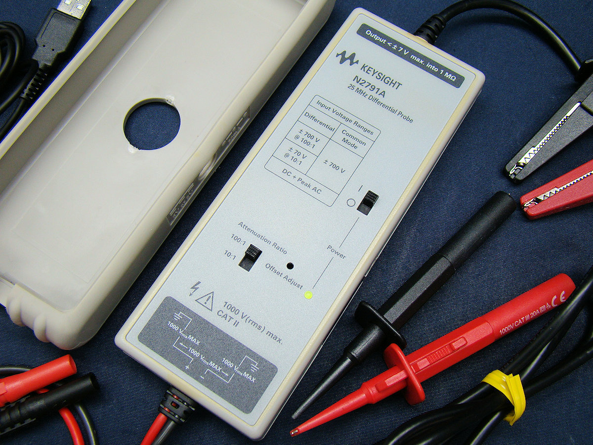 【やや傷や汚れあり】KEYSIGHT キーサイト N2791A 25MHz 高電圧差動プローブ High-Voltage ...