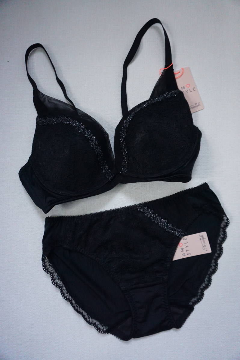 【未使用】新品【トリンプ】E65/M スターリーデイジー 夢みるブラ Deep V ブラ＆ショーツセット 上下セット アモスタイル ブラジャーの落札情報詳細 - Yahoo!オークション落札 ...