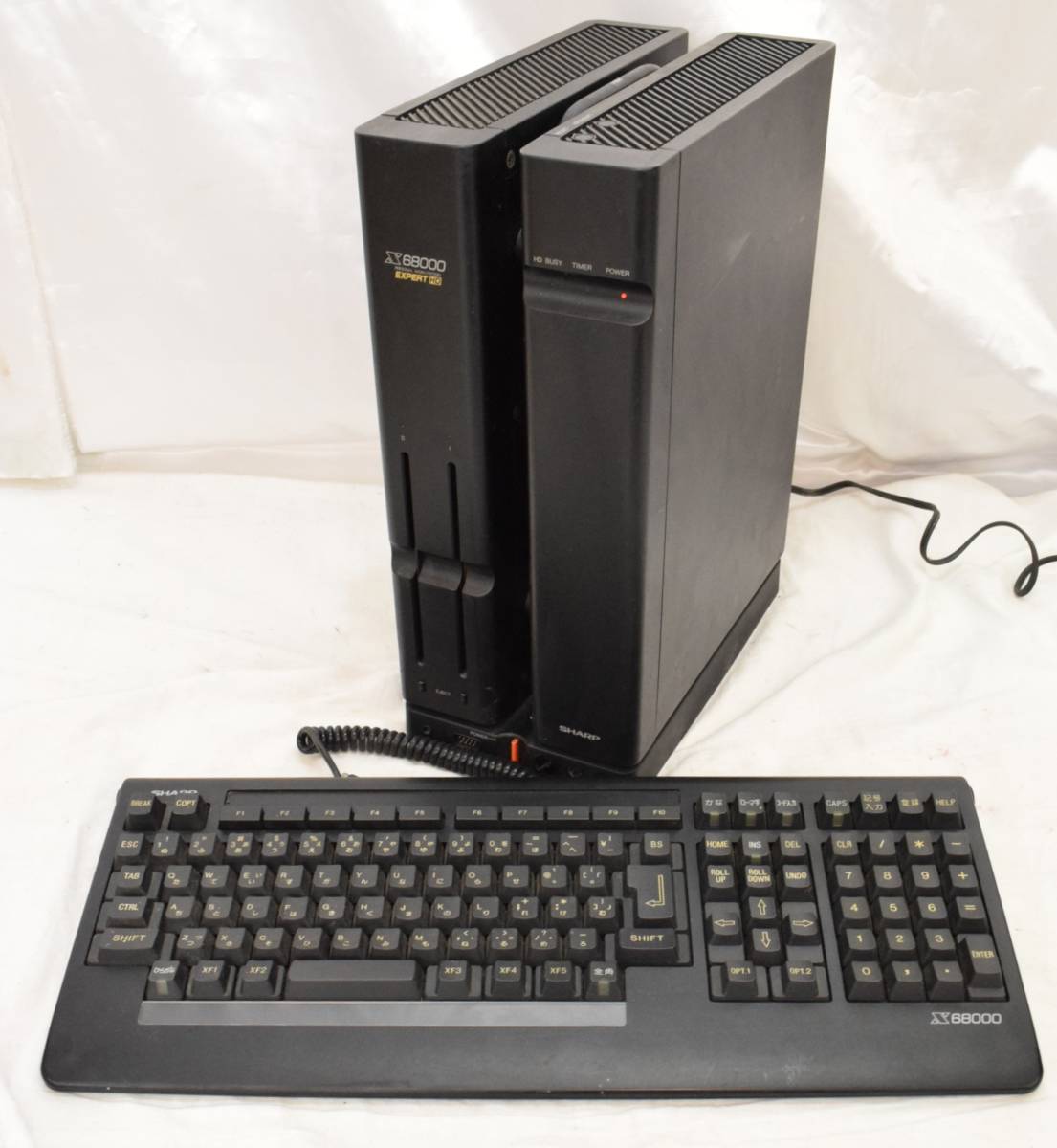 【傷や汚れあり】N★通電OK☆SHARP シャープ X68000 EXPERT-HD エキスパート CZ-612C-BK コンピュータ ...