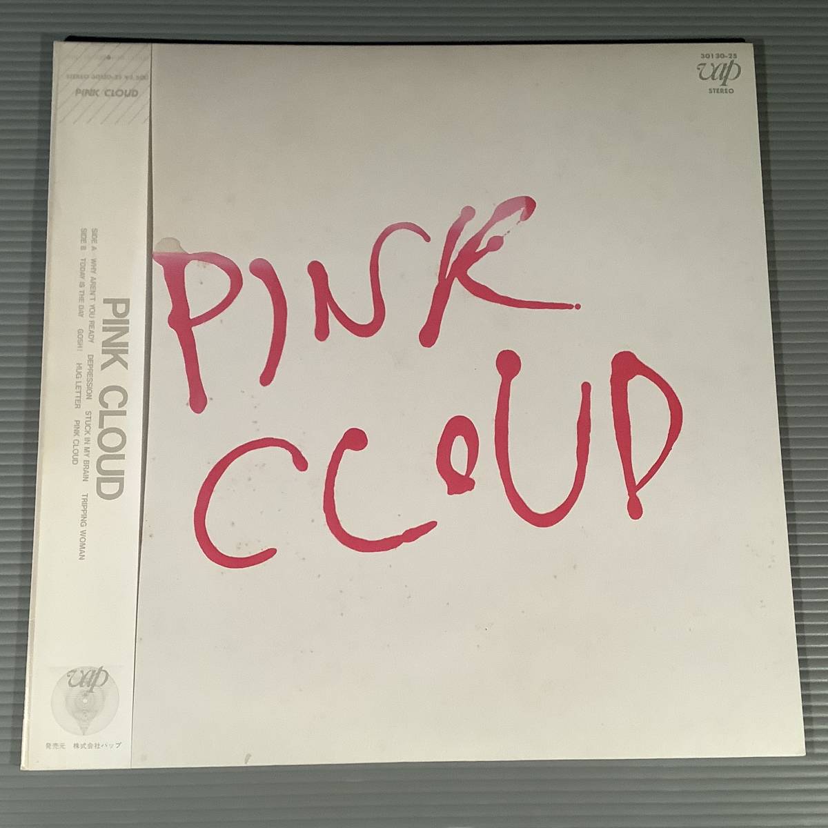 【やや傷や汚れあり】LP 『PINK CLOUD』チャー Char(ギター) 加部正義(ベース) ジョニー吉長(ドラム) 帯付！の落札情報詳細 - ヤフオク落札価格検索 オークフリー