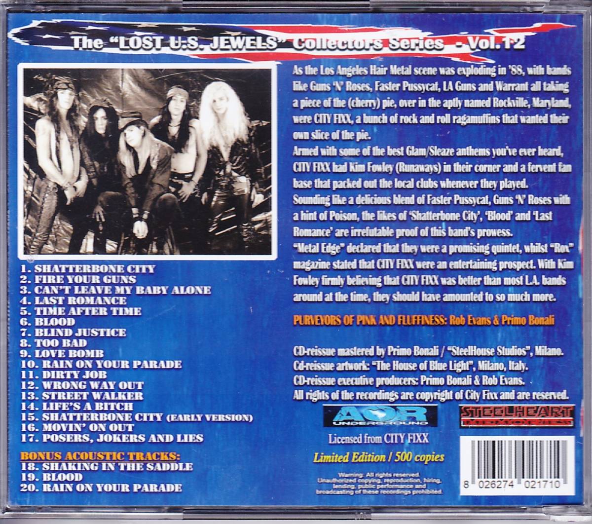 【未使用に近い】CITY FIXX / Fire Your Guns ’80sアメリカ産グラム系スリージー・ハードロック、未発レコーディング ...