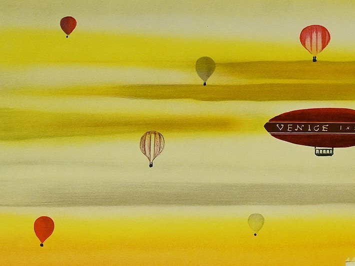 【やや傷や汚れあり】【 イザベル・バイレン「ベニス」リトグラフ 限定241/275 サイン入 額装 y061204 】Isabel ...