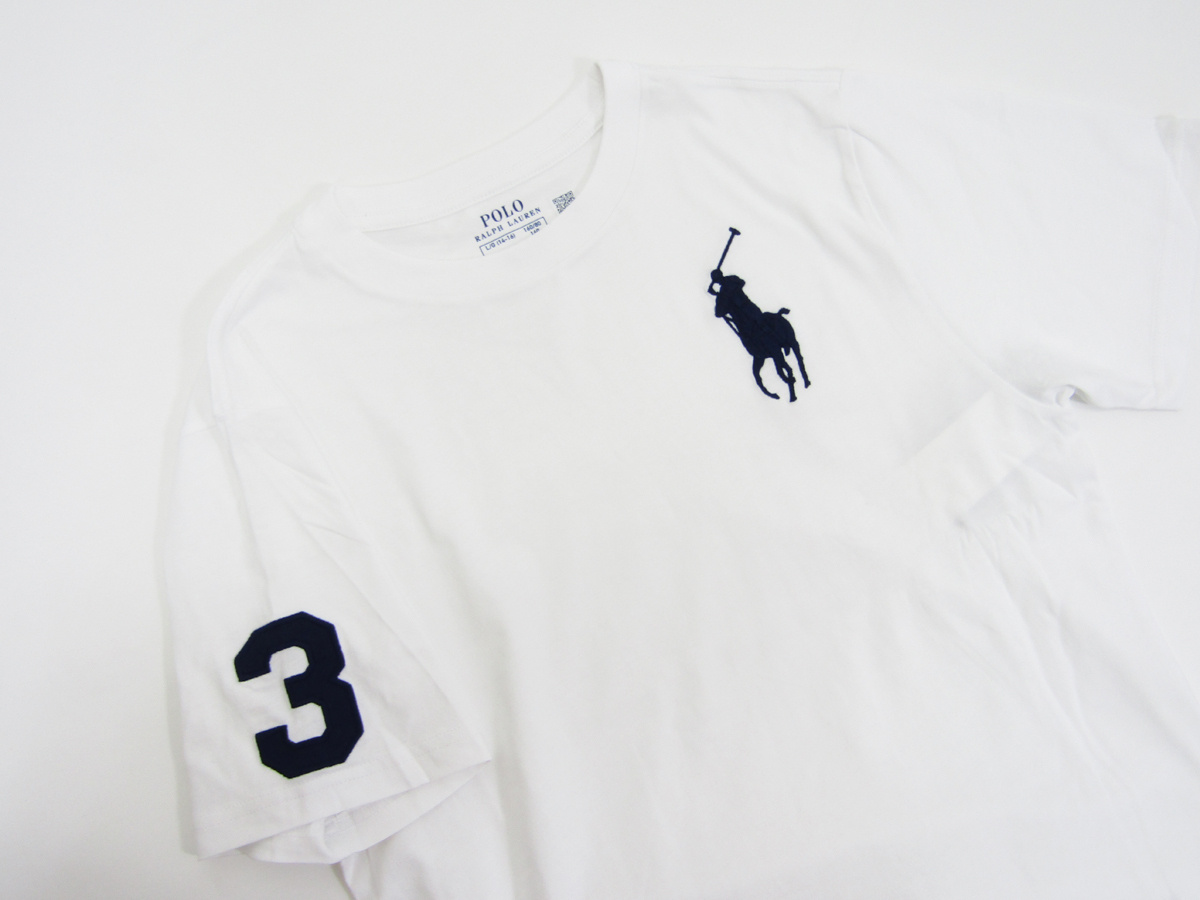 【未使用】新品 アウトレット A699 boy's M(10-12) 白 半袖 無地 ワンポイントpolo ralph lauren ポロ ラルフ ローレン ビッグポニーの落札情報詳細 ...