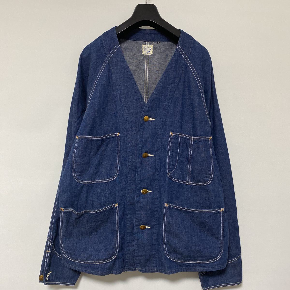 【未使用に近い】美品 orslow エンジニア デニム ジャケット 3 オアスロウ カバーオール ワーク ノーカラー ワイド シルエット ショート 丈 beams の落札情報詳細| ヤフオク ...