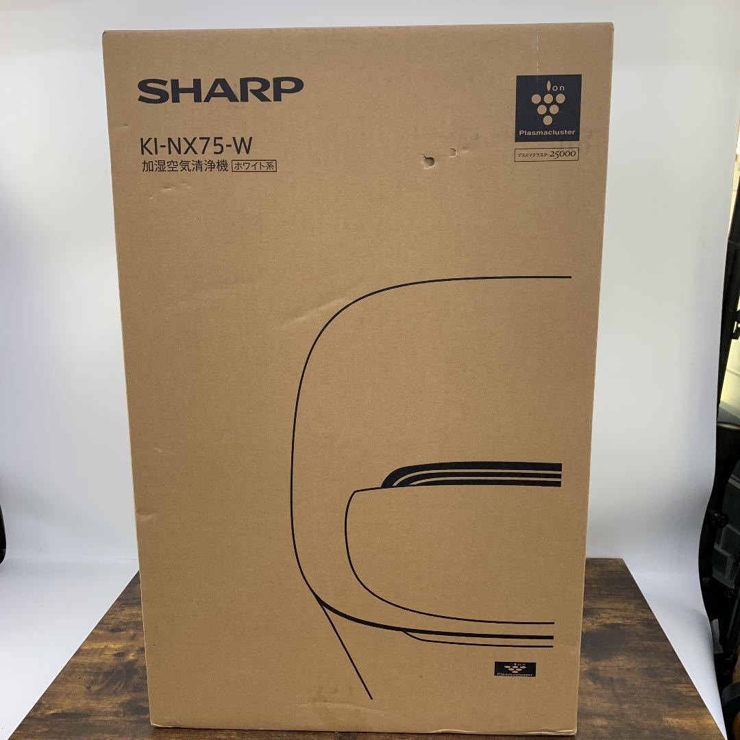 【未使用】未開封 SHARP シャープ 加湿空気清浄機 KI-NX75-W ホワイト系 プラズマクラスター25000の落札情報詳細 - ヤフオク落札価格検索 オークフリー