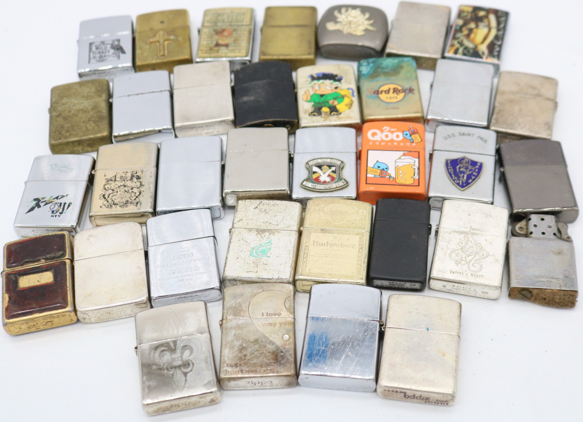 【やや傷や汚れあり】【ト滝】ライター まとめ ZIPPO多数！ ジッポー タバコ 喫煙グッズ ワンピース Qoo superZ RONSON ...