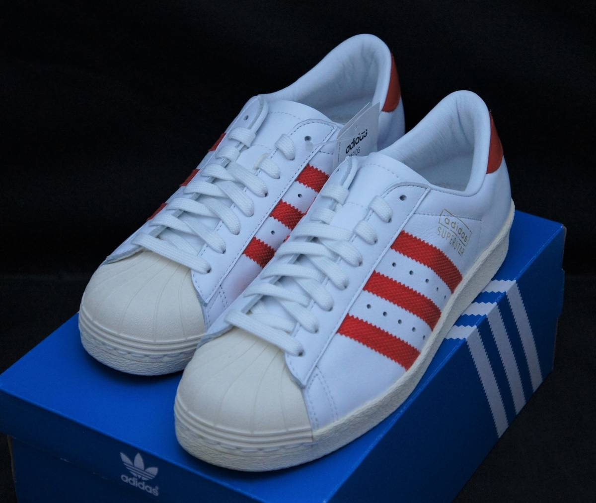 【未使用】送料無料！【新品】US6 24cm adidas アディダス SUPERSTAR OG ホワイト/ブラッドオレンジの落札情報詳細 ...