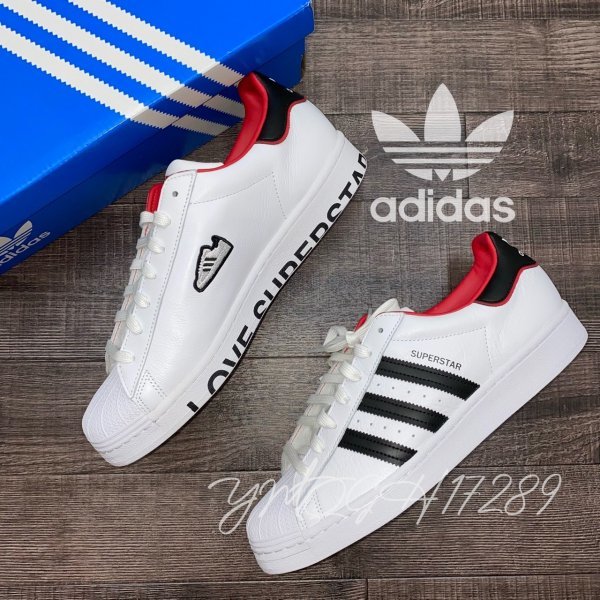 【未使用】adidas アディダス SUPERSTAR スーパースター 50周年記念 レディース スニーカー シューズ FW6384 白赤 ...