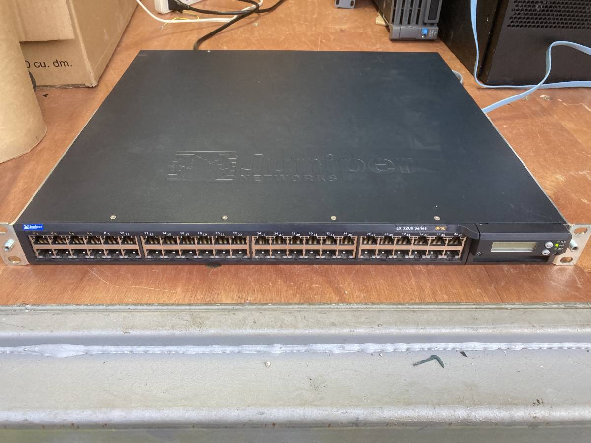 【傷や汚れあり】Juniper EX 3200 Series スイッチ EX3200-48T, 8 POE 初期化済みの落札情報詳細 ...