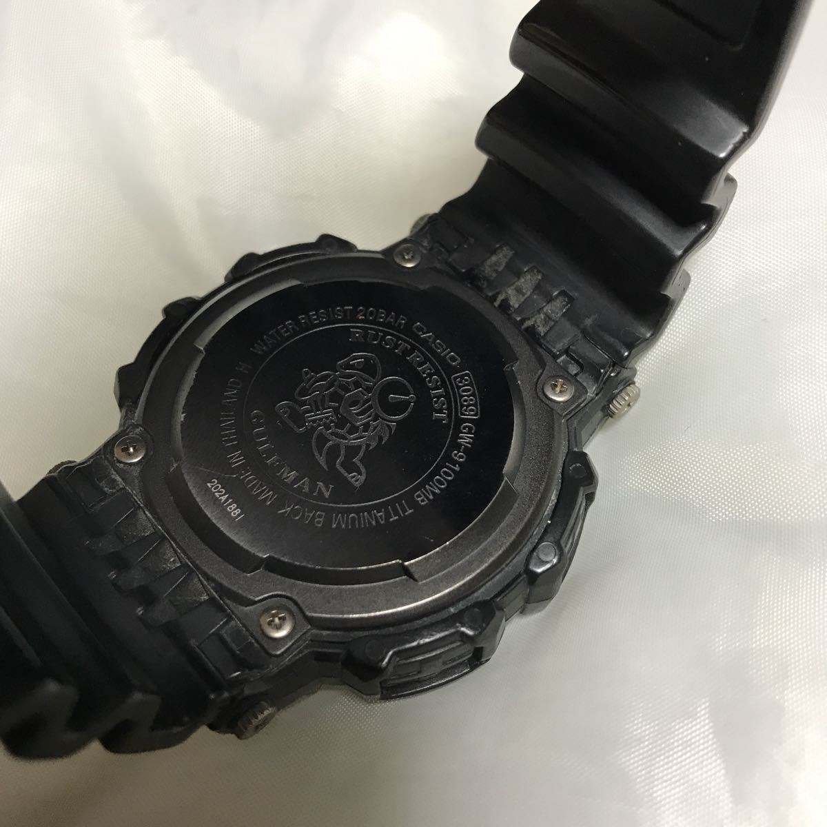 【傷や汚れあり】カシオG-SHOCK GW-9100MB ガルフマン 電波ソーラー 中古 動作確認済 ブラックGショック CASIO ジー ...