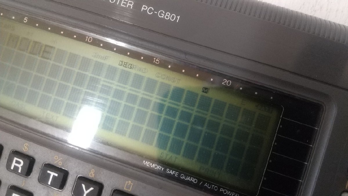 【傷や汚れあり】★☆(鹿児島発送) 【ジャンク品】 SHARP/シャープ ポケットコンピューター/ポケコン PC-G801 液晶画面に難あり ...