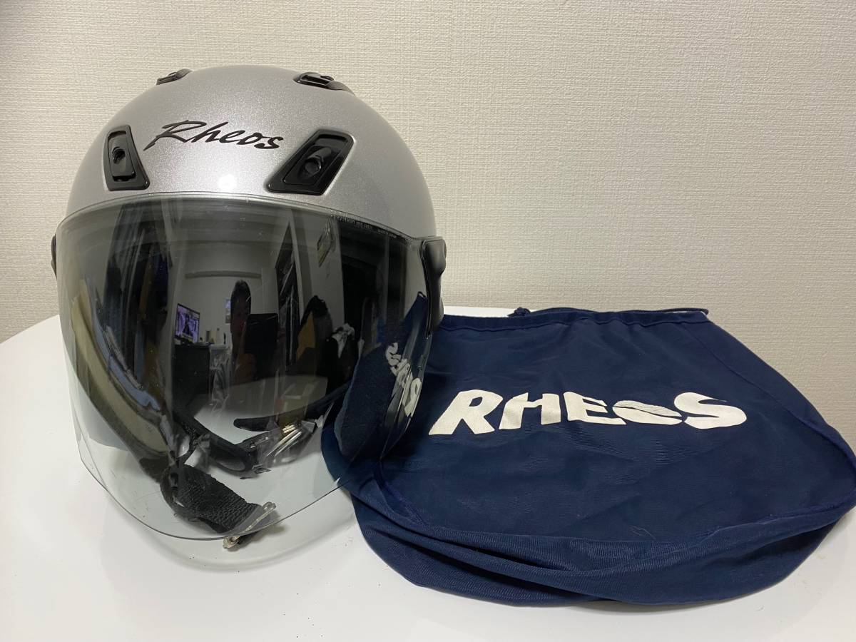【やや傷や汚れあり】【ワンタッチバックル付き】HONDAアクセス RHEOS JF-101 ジェットヘルメット Lサイズ（59-60cm）美品 ...