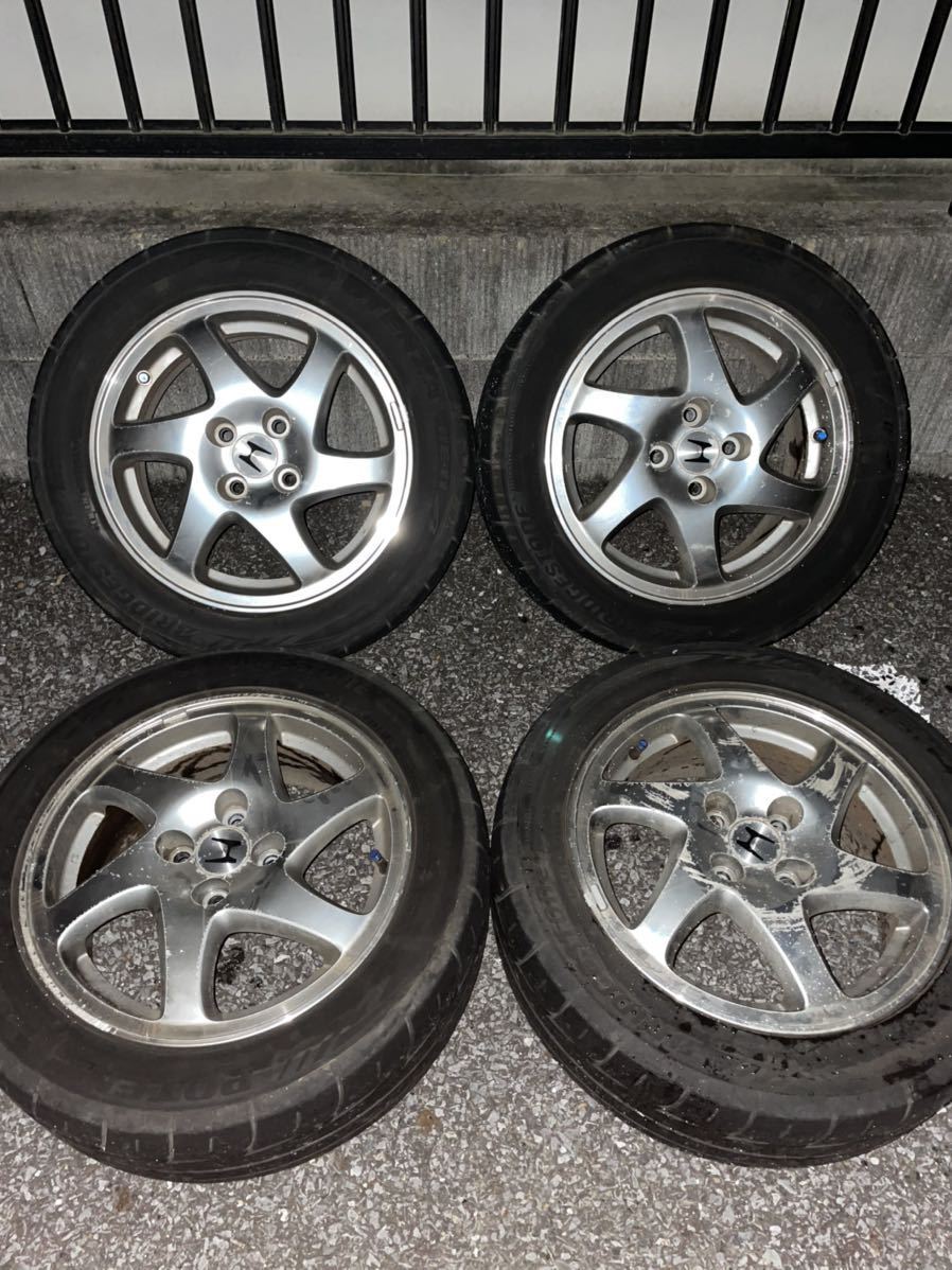 【傷や汚れあり】激レア！ホンダ インテグラ DC2 SIR 純正ブレード 15×6J4穴PCD100+45 アルミホイール4本 USDM ...