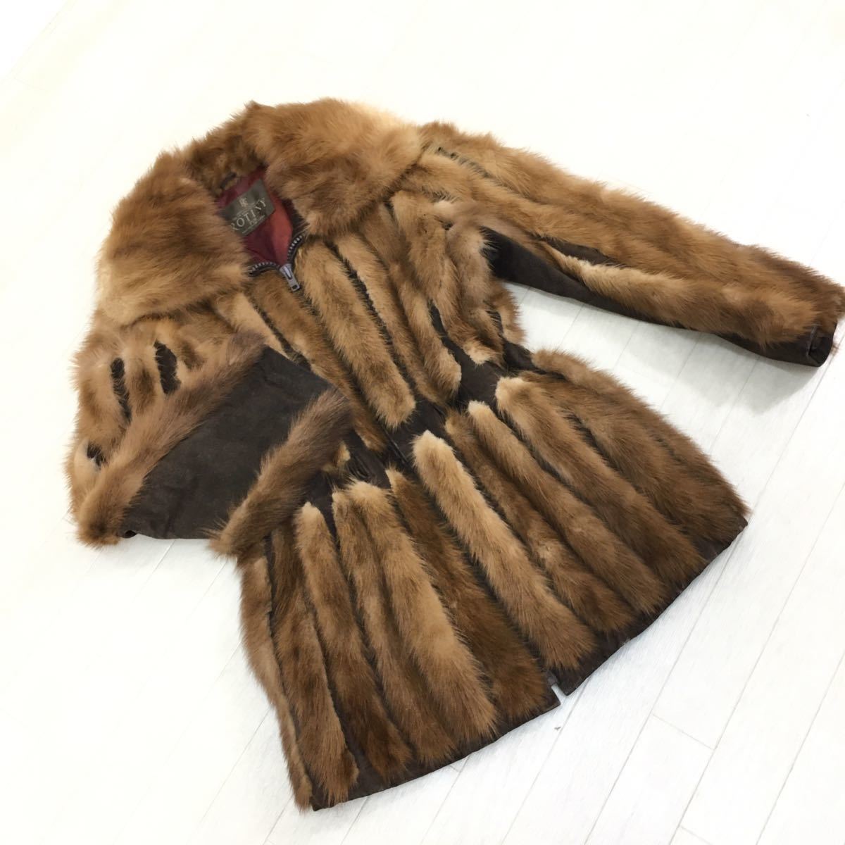 【やや傷や汚れあり】※C-110 ROTINY 高級 本毛皮 MINK ミンク ミンクコート デザイン 毛皮コート ハーフコート コート アウター 上着 レディース ブラウン 茶の落札情報詳細 ...