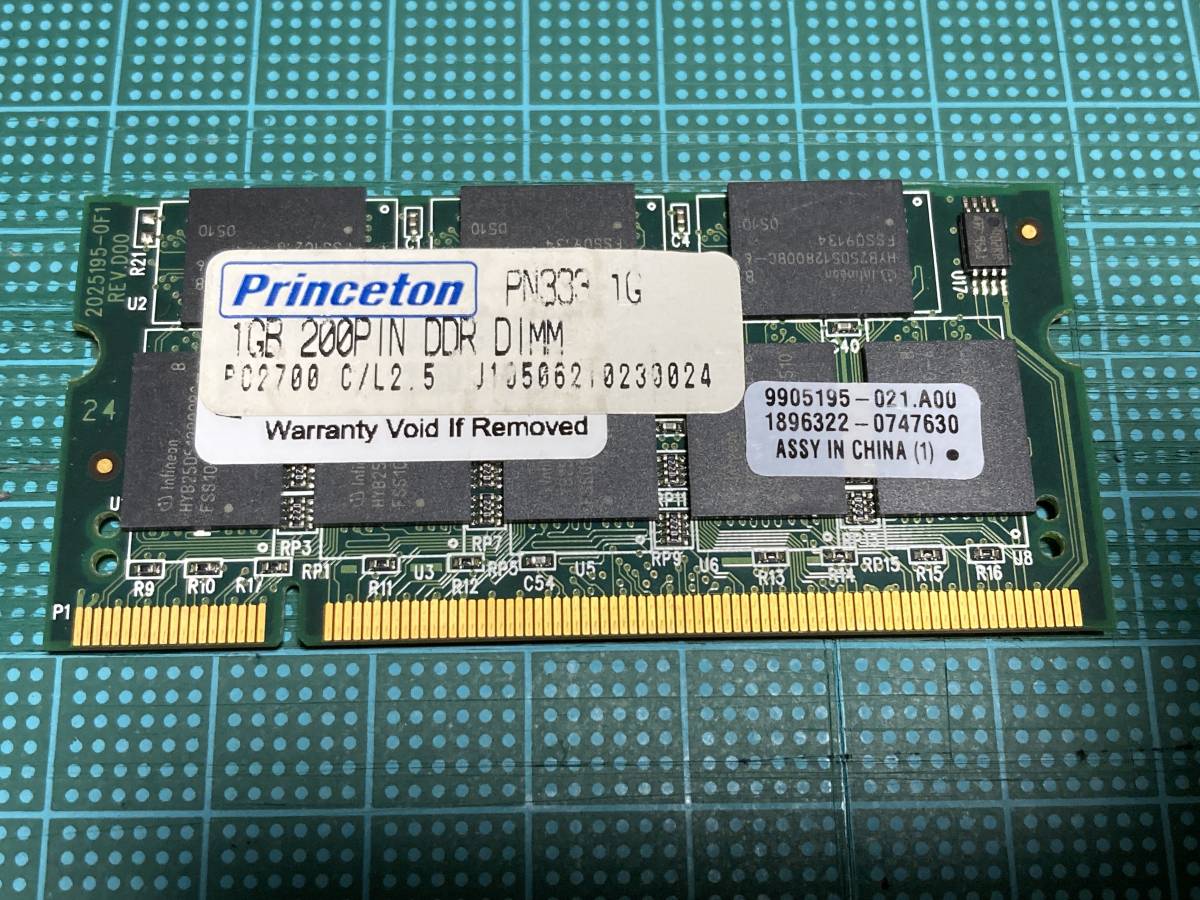 【やや傷や汚れあり】②Princeton メモリー PC2700 1GB 200PIN DDR2 CL/2.5の落札情報詳細 - ヤフオク落札 ...