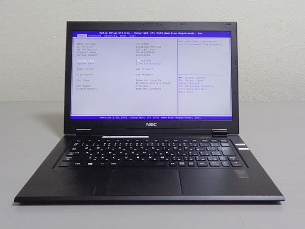 【やや傷や汚れあり】NEC VersaPro UltraLite VK22T/GG-S Core i5 5200U 2.20GHz/4GB/SSD 128GB WLAN Bluetooth ...