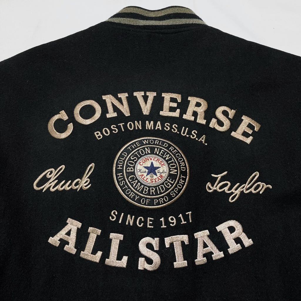【やや傷や汚れあり】90s vintage CONVERSE 90年代 コンバース チャックテイラー オールスター アーチロゴ 袖 レザー ...