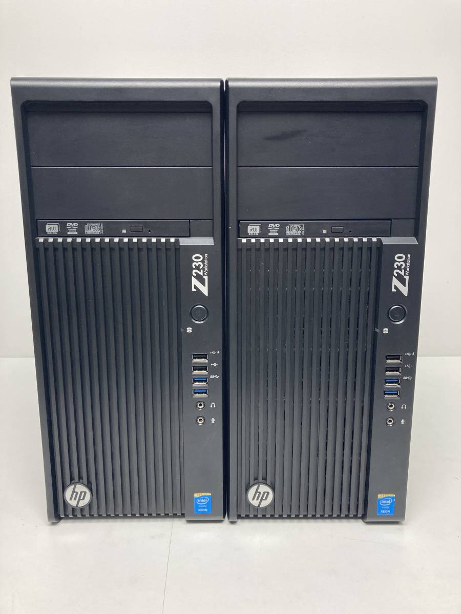 【やや傷や汚れあり】「2台セット」HP Z230 Tower Warkstation / Xeon(R) E3-1226 v3 3.30GHz ...