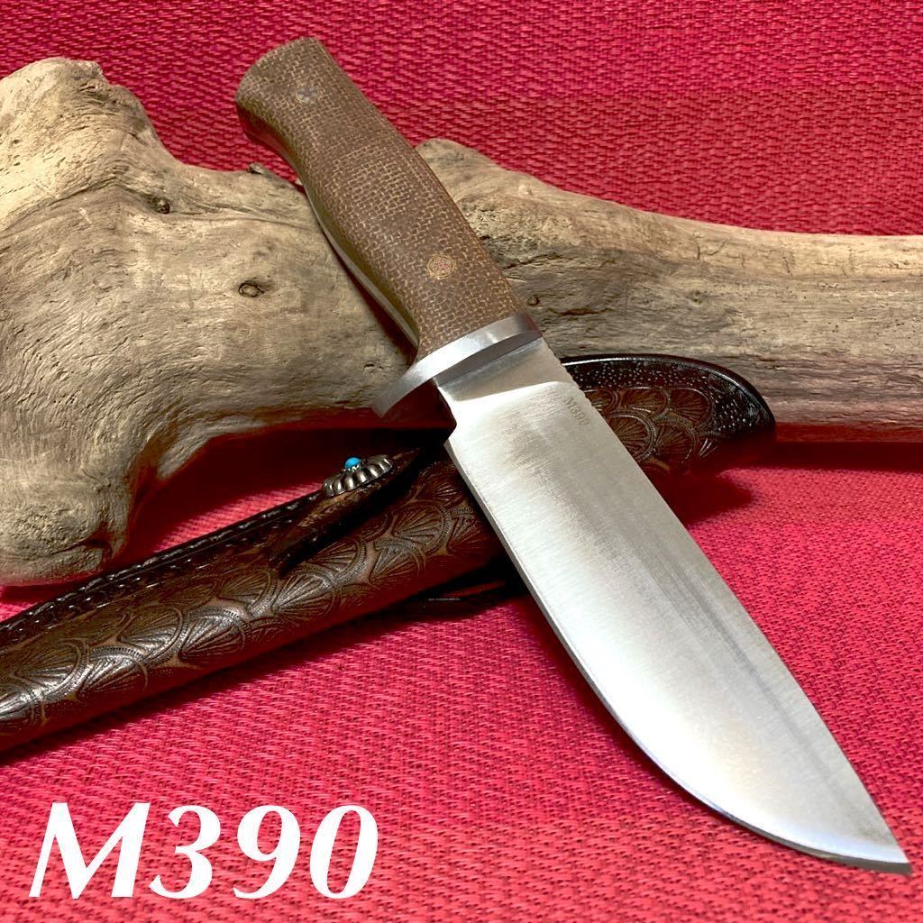【未使用】[ISZ研ぎ]M390 フルタングナイフ カスタムナイフ EDC サバイバルナイフ ハンティングナイフ アウトドアナイフ セルフ ...