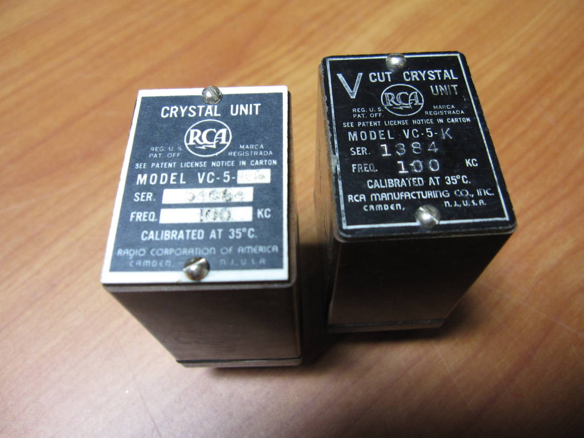 【全体的に状態が悪い】水晶発振子 RCA 製 100KC 2個 1セット 【長期間保管品】の落札情報詳細 - ヤフオク落札価格検索 オークフリー