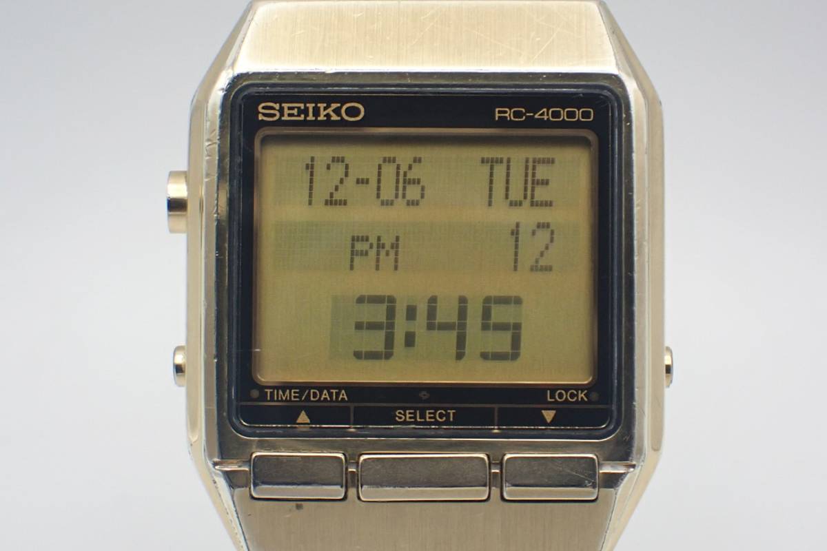【やや傷や汚れあり】1円 希少 稼働品 SEIKO セイコー RC-4000 スクエア デジタル 腕時計 /S521 4010 アンティーク とけい 時計 ビンテージ の落札情報詳細 ...