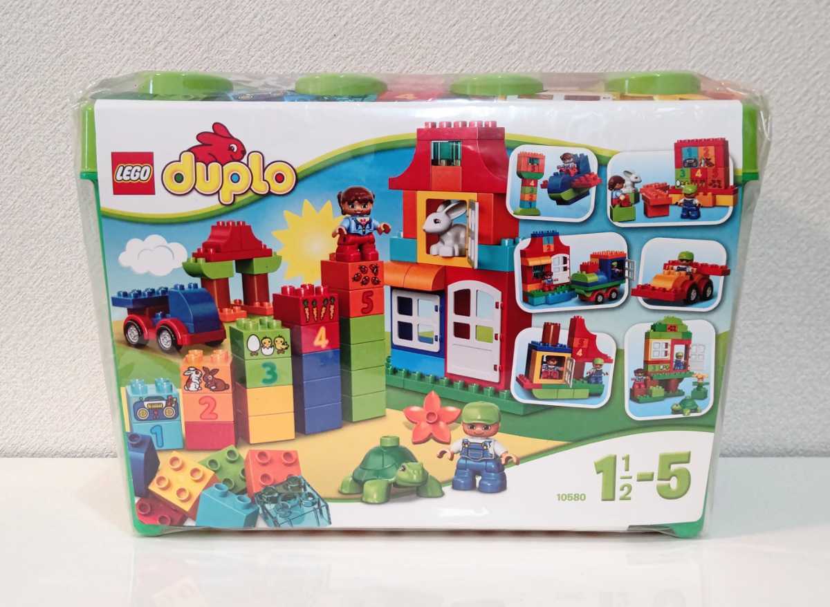 【目立った傷や汚れなし】レゴ デュプロ LEGO duplo 10580 みどりのコンテナスーパーデラックス 1歳半～5歳 ブロック 積み木 ...