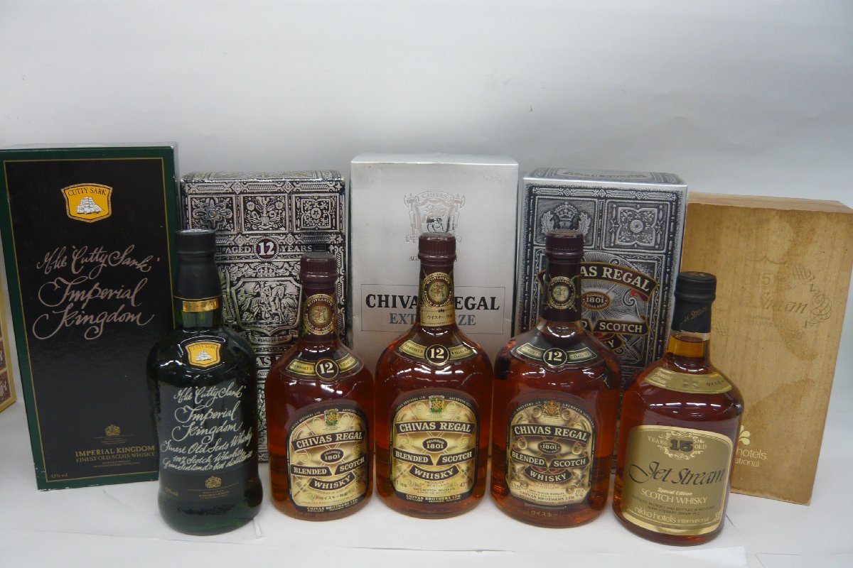 【やや傷や汚れあり】1円～ おたからや ＊K1129-14 カティサークCUTTY SARK ジェットストリームJET STREAM 15年 ウイスキー スコッチSCOTCH☆5本セットの落札 ...