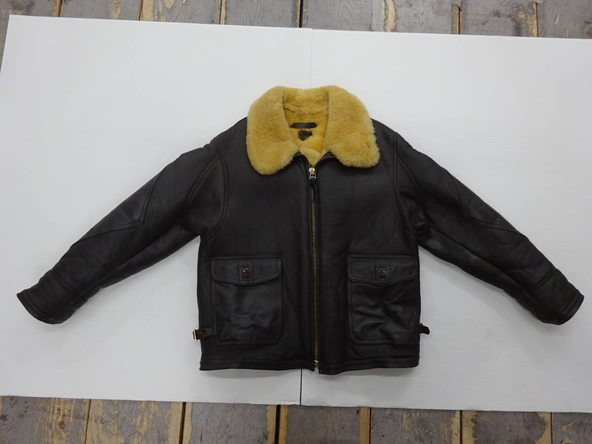 【傷や汚れあり】65/MC007★中古品★MORGAN PRODUCTIONS モーガン プロダクション レザー フライト ジャケット ...