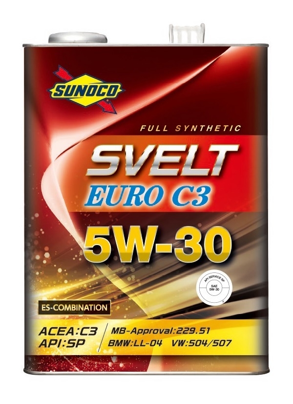 【未使用】送料無料！ SUNOCO SVELT EURO スノコ スヴェルト ユーロ C3 5W-30 C3/SP Full ...