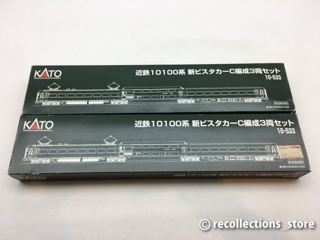 【やや傷や汚れあり】7-56＊Nゲージ KATO 近鉄10100系 新ビスタカーまとめ売り 10-591 A編成 / 10-592 B編成 / 10-533 C編成 カトー 鉄道模型(oaac ...