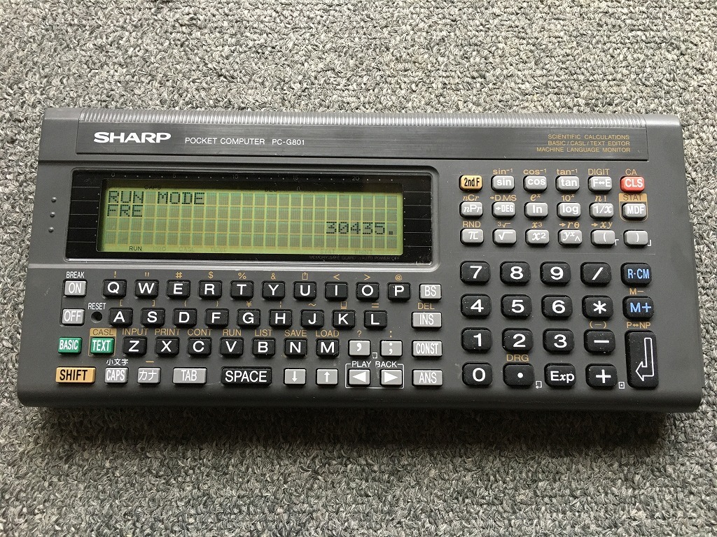 【傷や汚れあり】SHARP ポケットコンピュータ PC-G801 (PC-G830仕様) ★メモリ32KB 、C言語 、Assembler対応 + スピーカー追加済み★ の落札情報詳細 ...