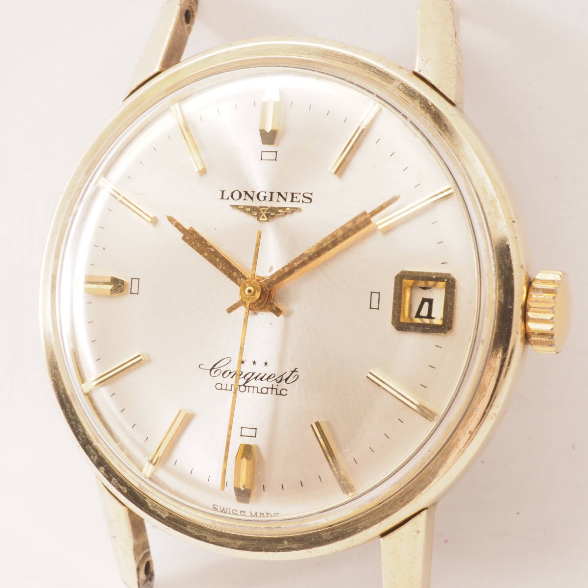 【傷や汚れあり】ロンジン コンクエスト Ref,9026.9 Cal,103 LONGINES Conquest automatic デイト 自動巻 ゴールド メンズ腕時計 フェイス ...