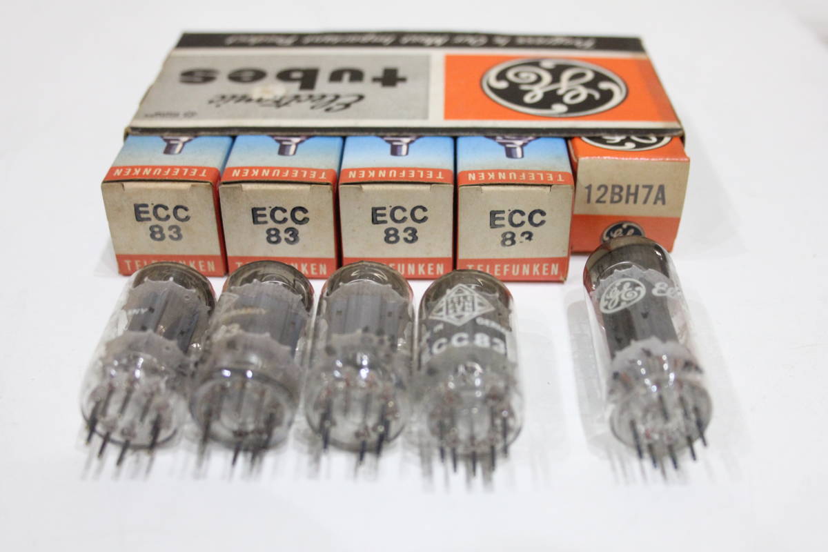 【やや傷や汚れあり】SF12309 TELEFUNKEN ECC83×4本 12BH7A×1本 真空管計5本 動作未確認 現状品の落札情報詳細 - ヤフオク落札価格検索 オークフリー