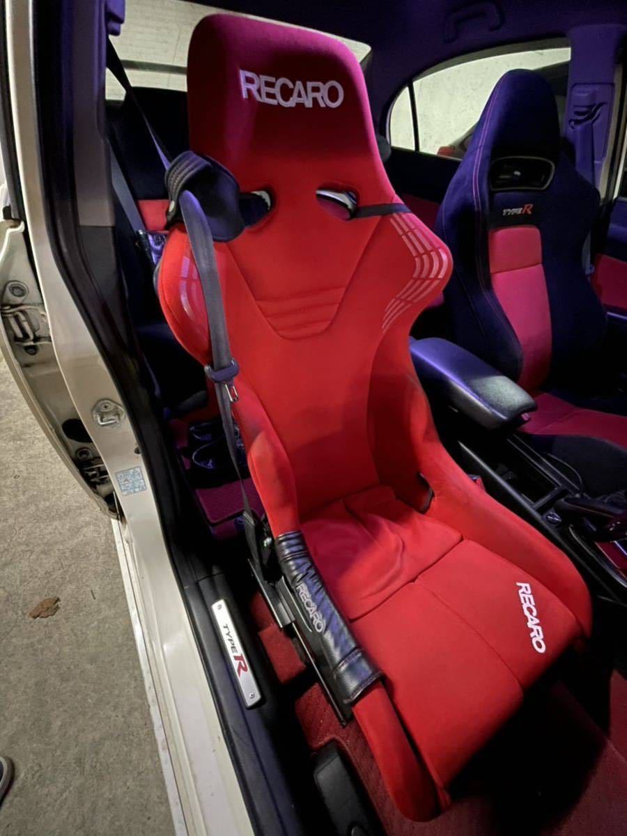 【やや傷や汚れあり】RECARO RS-GS レッド バックレストカバー 付【直接引き渡し可】フルバケットシート フルバケ レカロ シビック ...