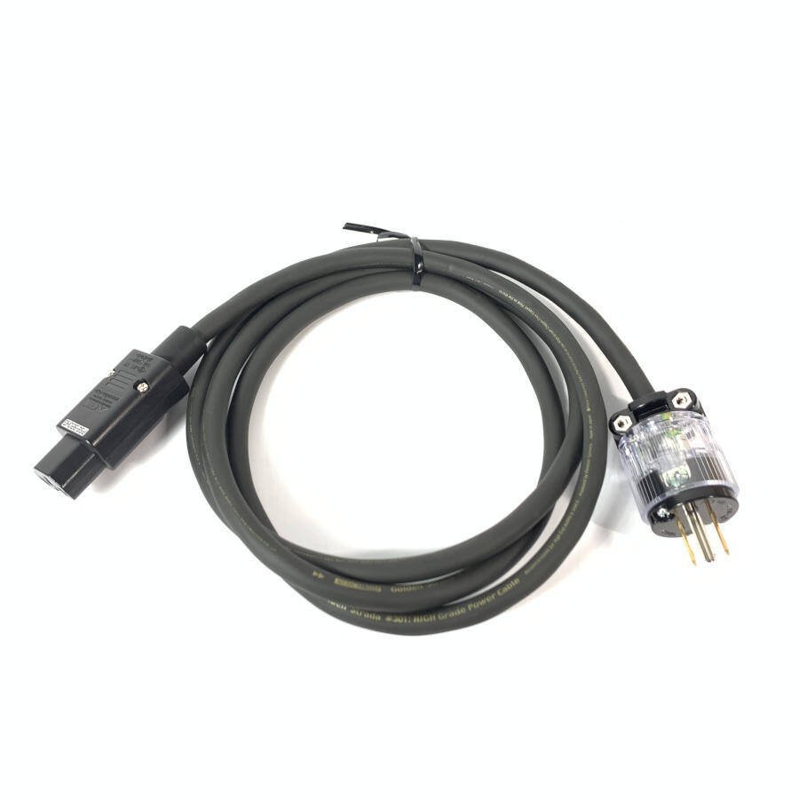 【傷や汚れあり】Nanotec-Systems Golden Strada #301 ケーブル長約1.8m 電源ケーブル プラグ AET PSE-018HG / PSE-320HG付き 現状品 ...