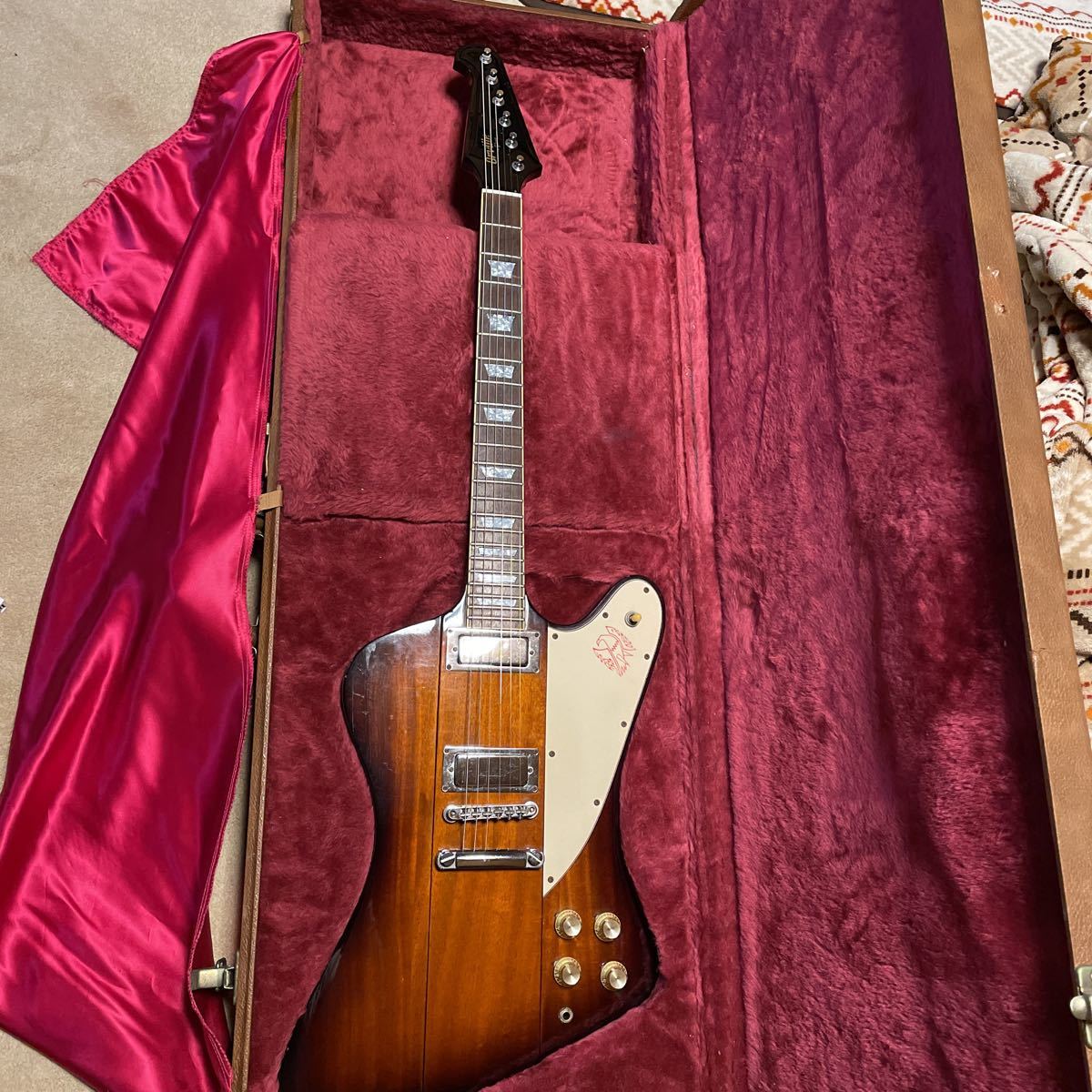 【全体的に状態が悪い】Orville by Gibson Fire bird Gシリアル オービル ギブソン ファイヤーバード コピー エレキ ...