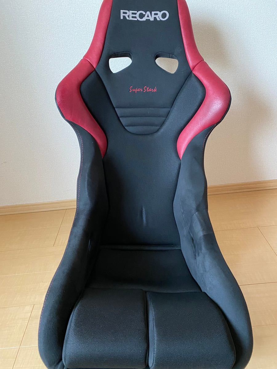 【目立った傷や汚れなし】★希少!美品!★RECARO レカロ RS-G RSG スーパーシュタルク フルバケット シート レッド ブラック ...