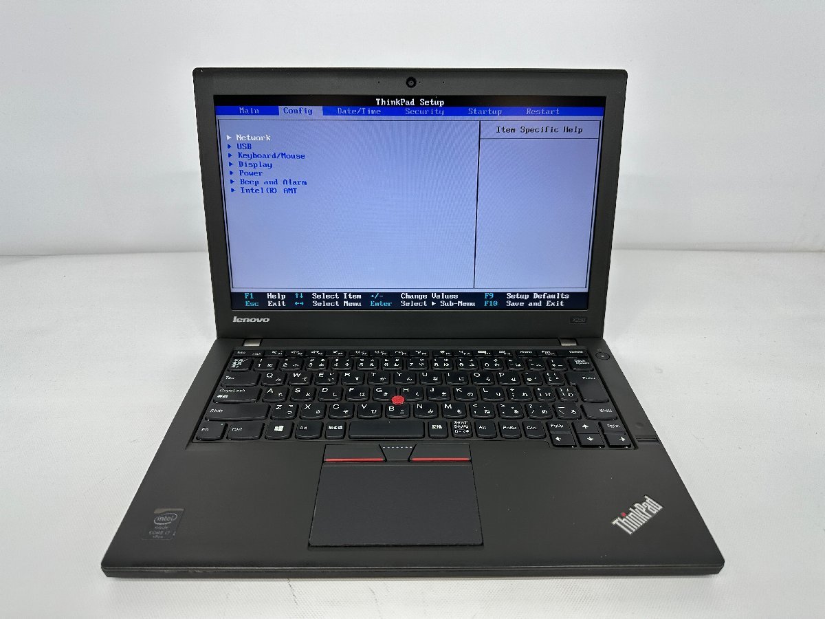 【やや傷や汚れあり】 限定1円～ Lenovo ThinkPad X250 20CM006HJP/BIOS確認済 i7-5600U/8GB/ストレージなし/無線/カメラ/ドライブレス/12.5 ...