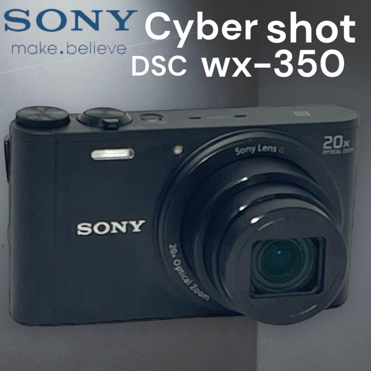 【目立った傷や汚れなし】SONY Cybershot DSC-WX350（BK) 【 ソニー サイバーショット WX-350 人気のブラック色 ...