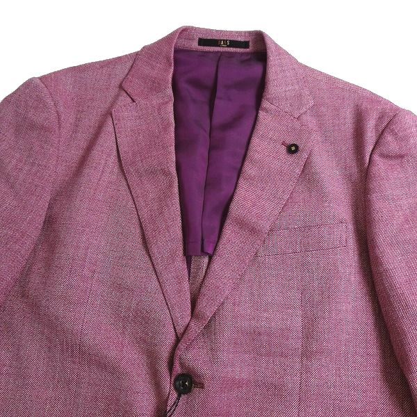 【未使用】 DAKS ダックス 定13.2万 日本製 イタリア製生地 Loro Piana 高級シルクリネン混メリノウール テーラード ...