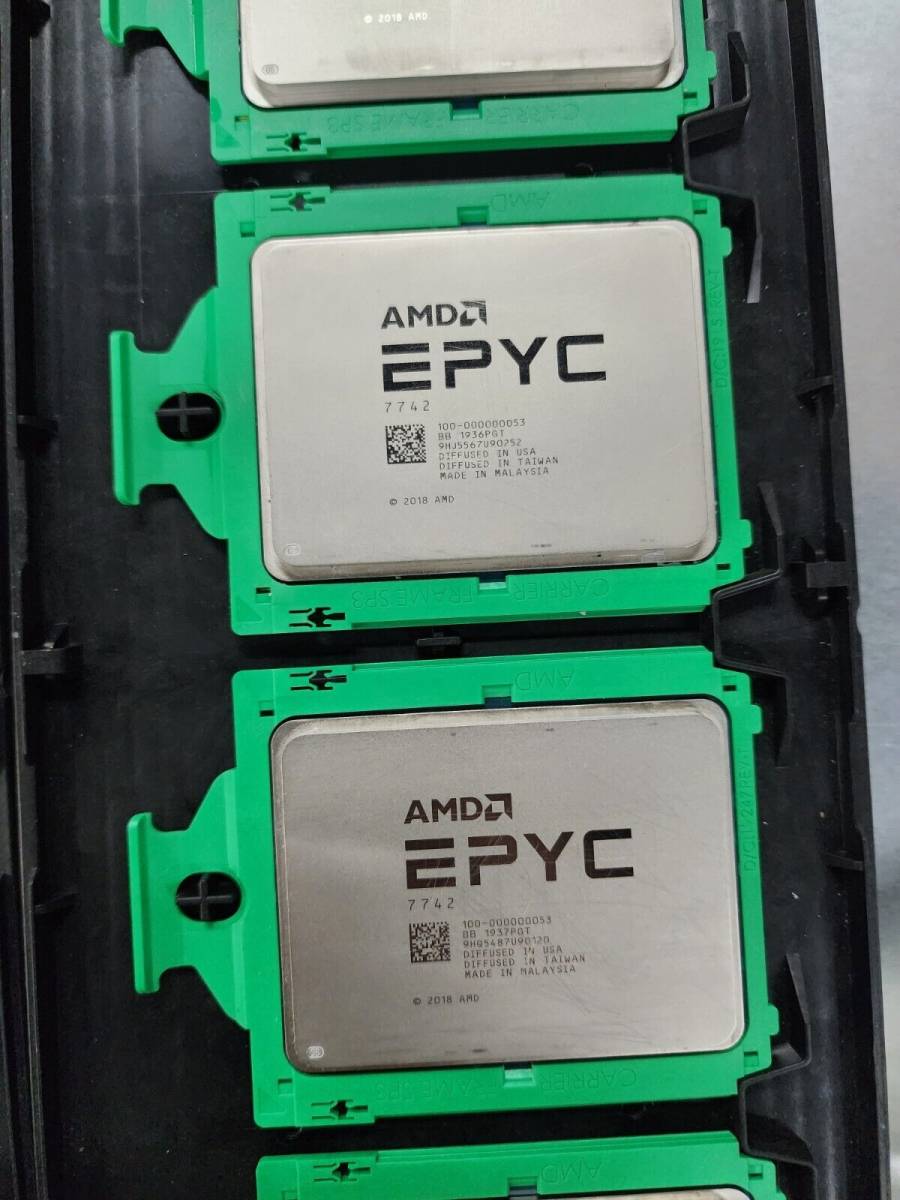 【やや傷や汚れあり】AMD EPYC 7742 64 Core 128t CPU 2.25GHz SP3 Processor Rome Not Locked! USA based 海外 即決の ...