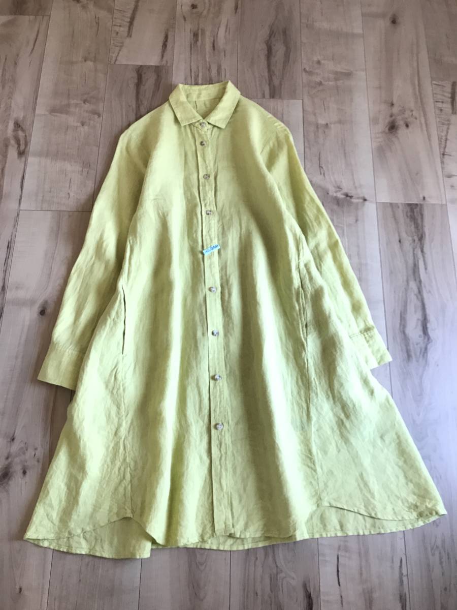 【目立った傷や汚れなし】横浜元町 zelal ゼラール サイズ9AR ☆ 麻・リネン100 黄緑色系オーバーブラウス・ワンピース p3の落札情報詳細 - ヤフオク落札価格検索 オークフリー
