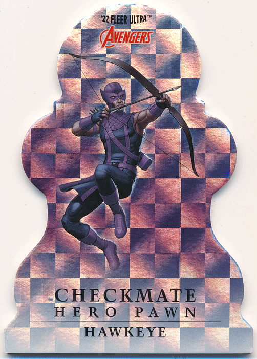【目立った傷や汚れなし】Hawkeye 2022 Fleer Ultra Marvel Avengers Checkmate アベンジャーズ ...